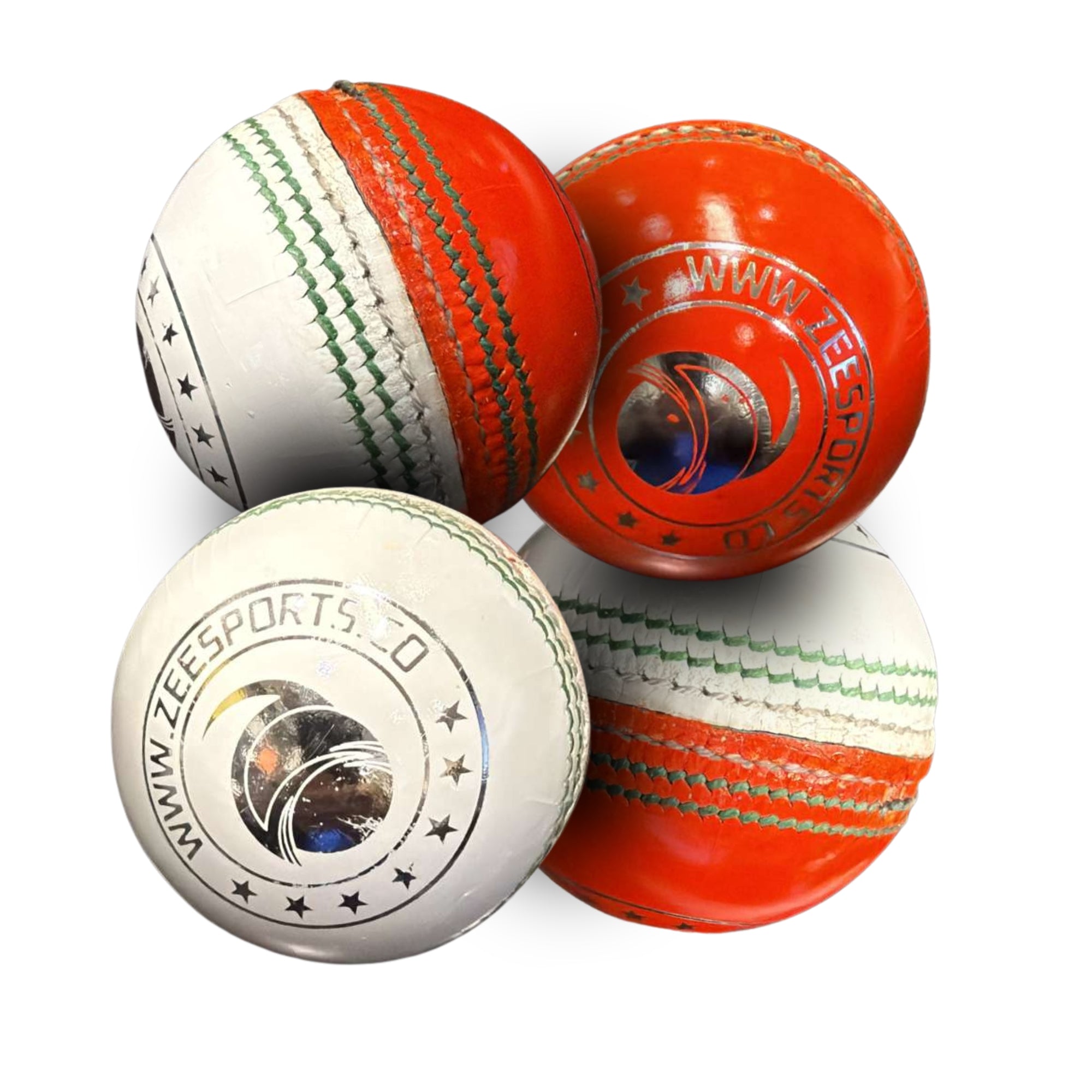 Zee Sports Cricket Ball Indoor White/Orange