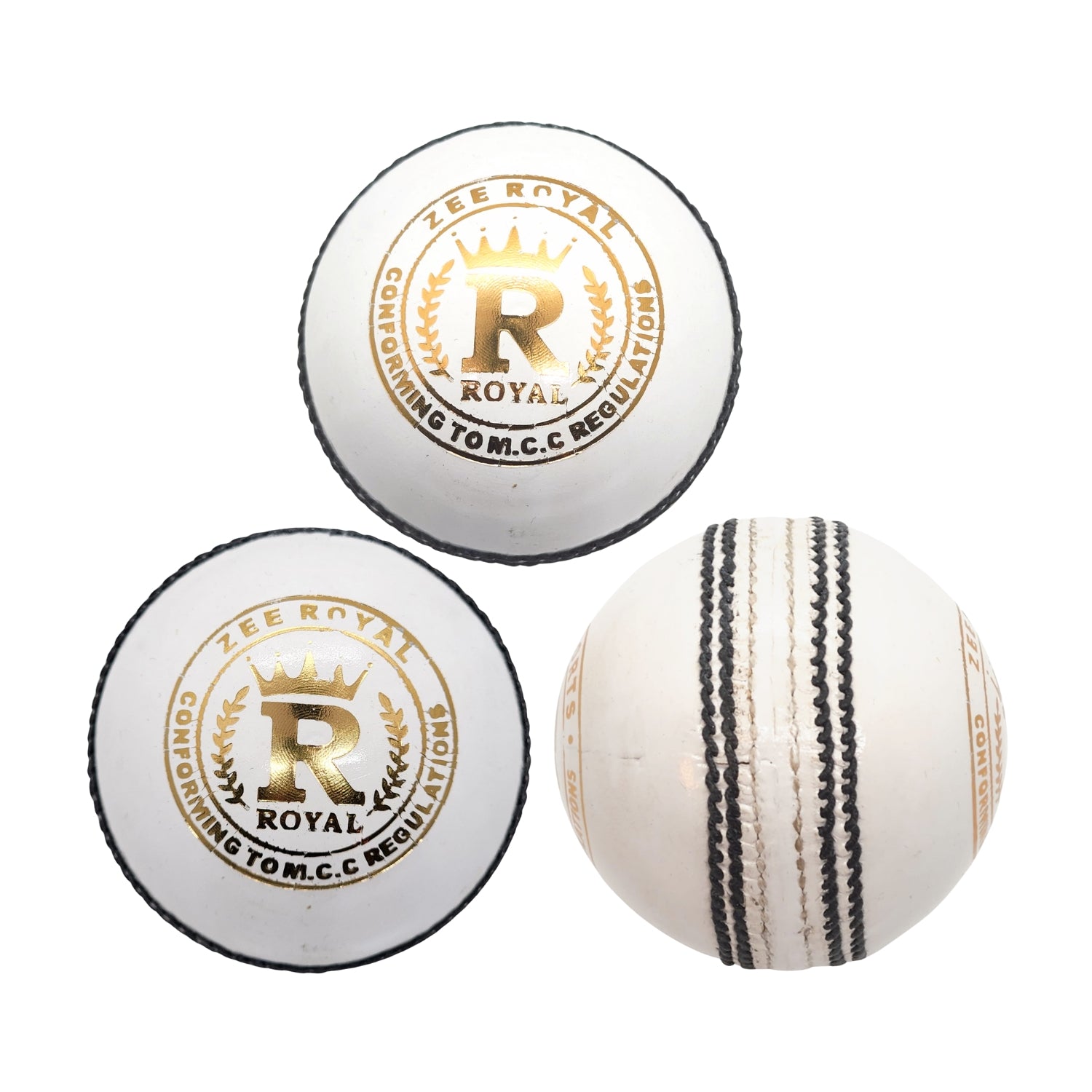 Zee Sports Cricket Ball Royal 7Star White