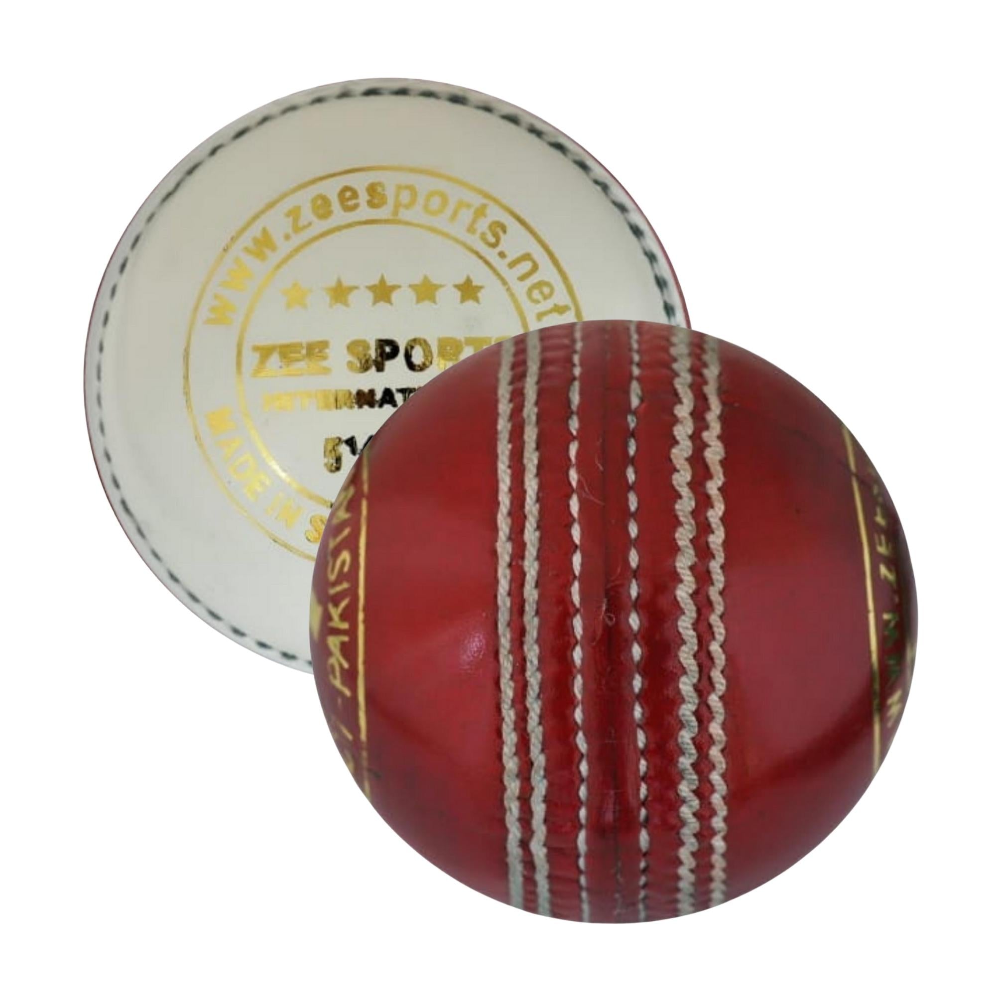 Zee Sports Cricket Balls Premier 5Star Red or White